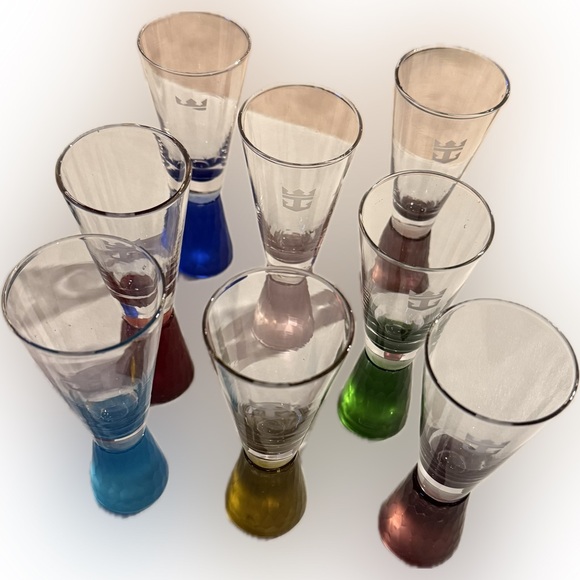 Royal Caribbean | Dining | Royal Caribbean Colorful Shot Glass Set Of 8 ...
